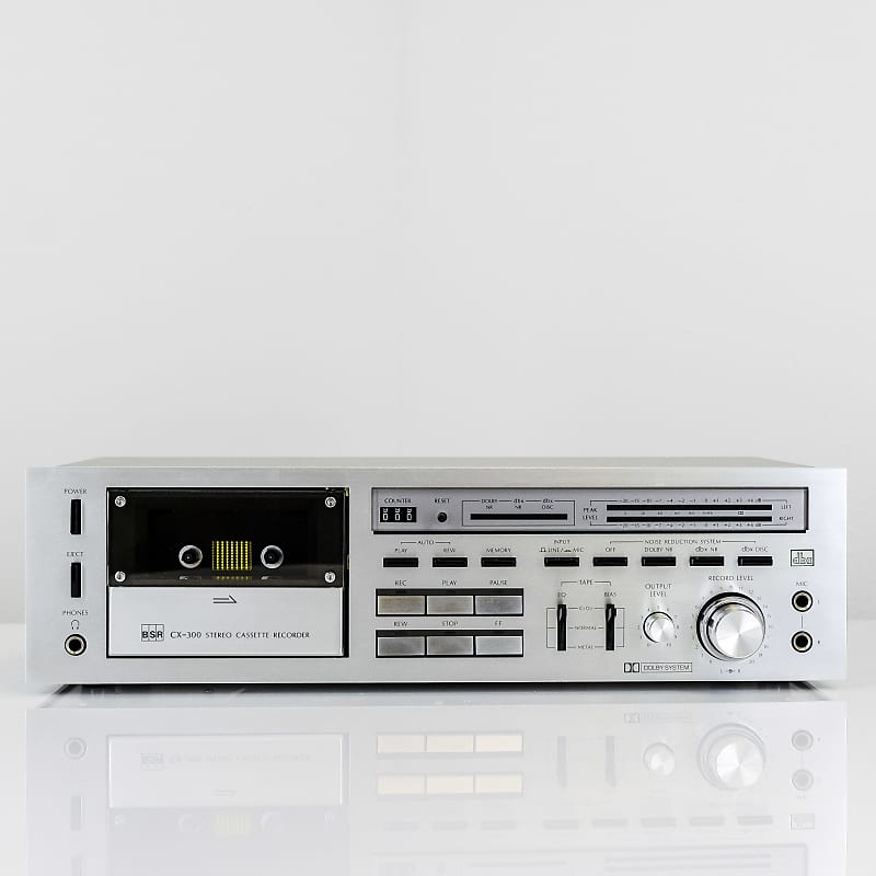 BSR CX-300 Stereo Cassette Recorder - Silver | Reverb