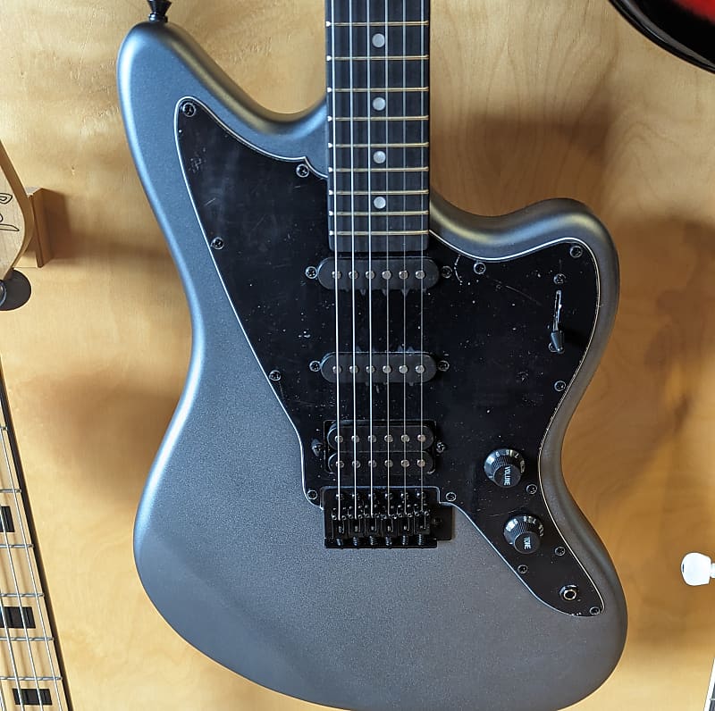 New Tagima TW-60 Jazzmaster HSS Metallic Dark Silver | Reverb