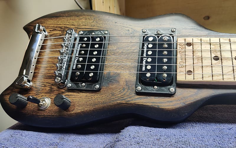 Light Brown Black Burst Oak Lap Steel Guitar - USA Made C6 | Reverb