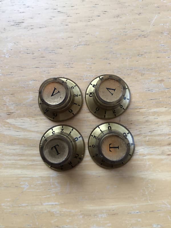 Teisco Knobs 1960-1970 - Gold | Reverb