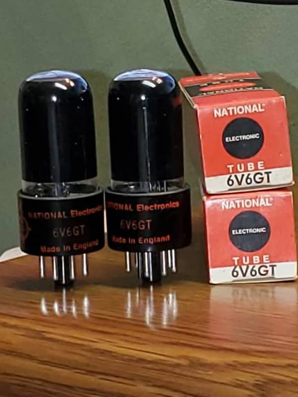 6V6GT NOS/NIB Pair (2) tube lot made in England labeled | Reverb