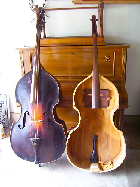 2 Vintage Kay Upright Basses With Gut Strings O-1 & C-1 1948 | Reverb