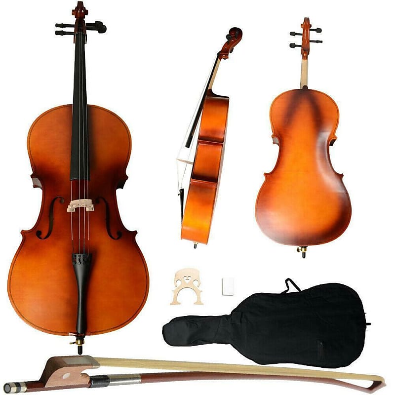 Professional Cello 4/4 Full Size Basswood Set With | Reverb