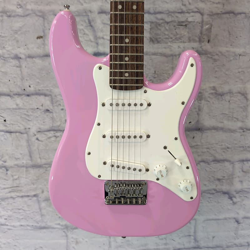 Squier Affinity Mini Stratocaster V2 Electric Guitar Pink w/ | Reverb