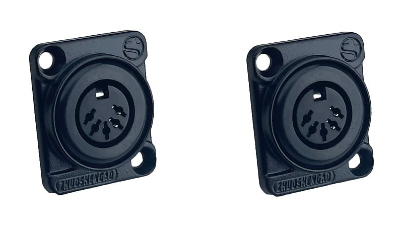 (2 PACK) PROCRAFT D-PLATE 5-PIN MIDI / DIN panel mount | Reverb