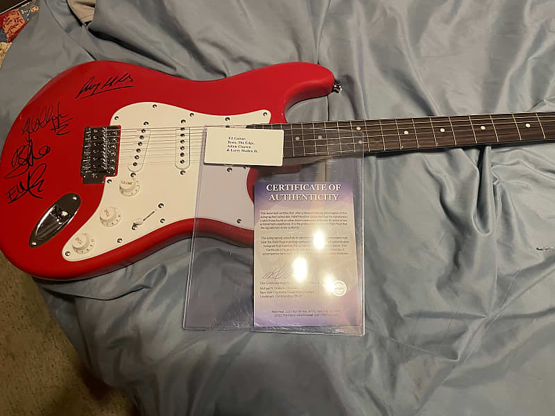 Fender Squier Stratocaster- U2 Autographed!!! | Reverb