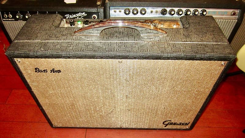 1965 Gretsch Model 6154 Super Bass Amp Grey | Reverb