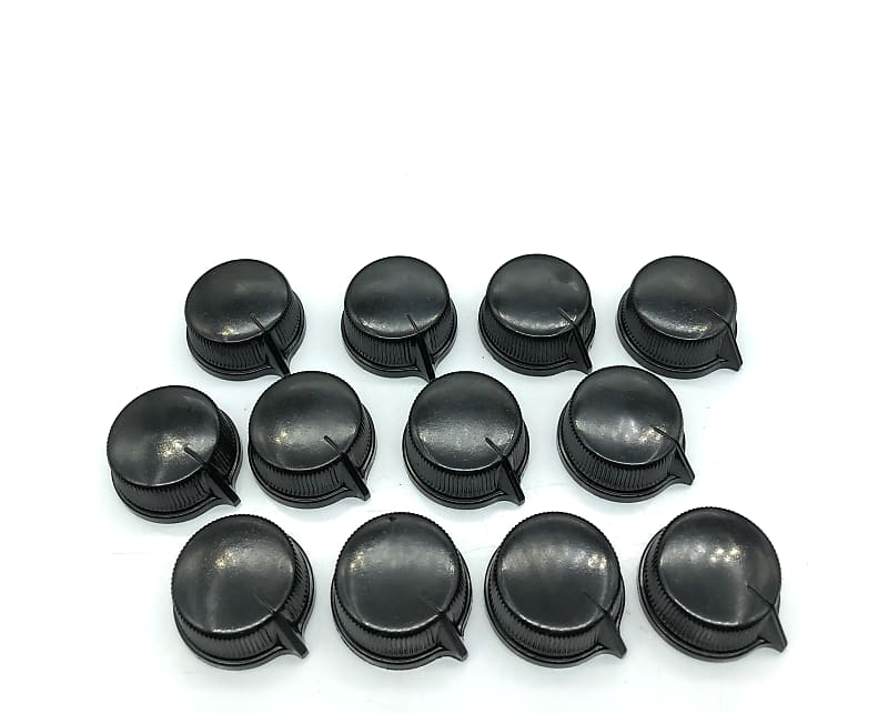 Daka-Ware Cupcake Pointer Knobs (2) 19?? Black | Reverb