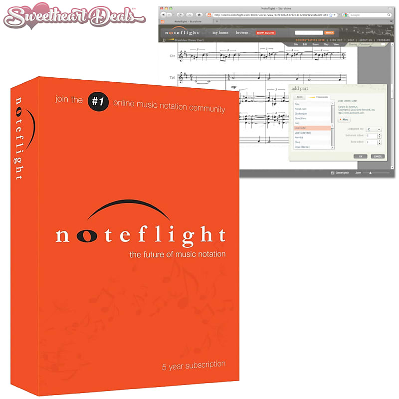 Noteflight Music Instruction 5-Year Subscription Notation | Reverb