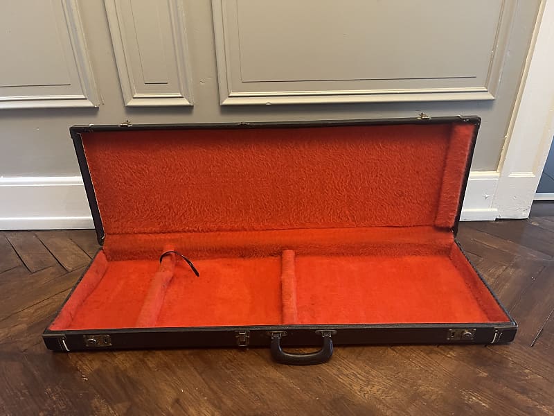 1970's 3/4 Fender Case - Black / orange. Musicmaster | Reverb UK