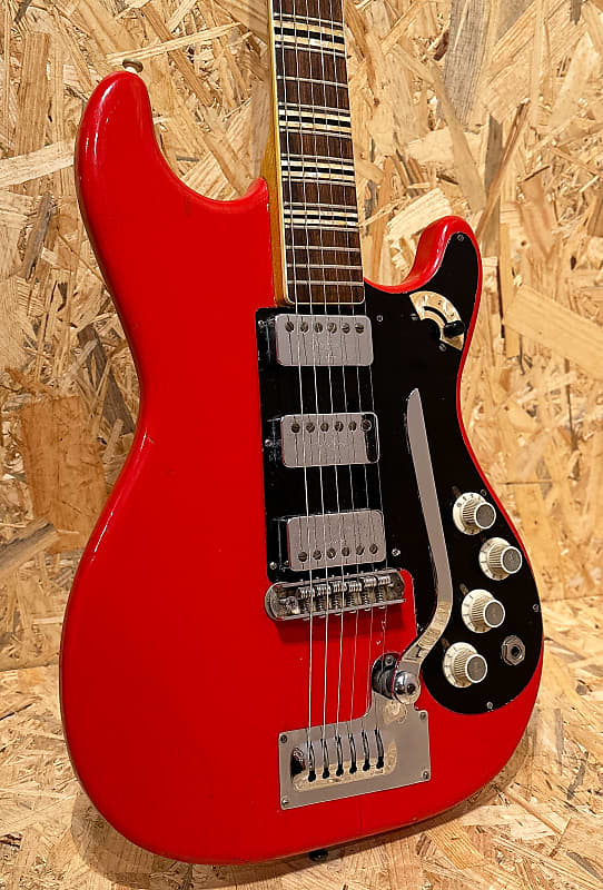 Pre Owned Hofner 1960s Super Solid III - Red Inc Case | Reverb