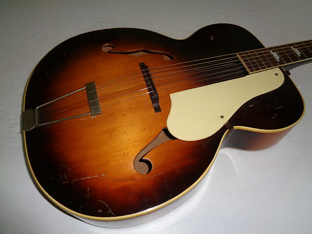 Vintage Harmony Made Archtop Guitar, Bolt On Neck, W/ Case, 46% OFF