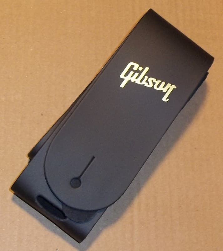 Gibson Les Paul Slash Case Candy Black Leather Strap with | Reverb