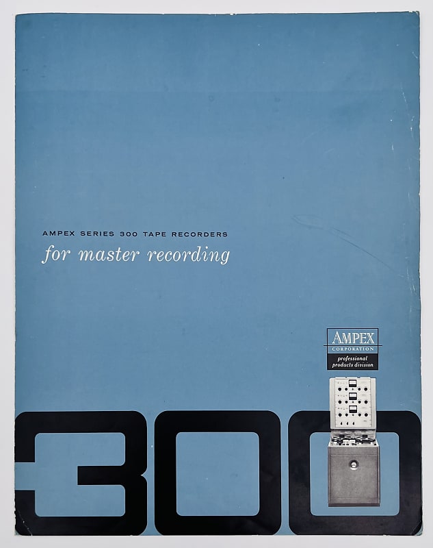 Ampex model 300 Tube Master Audio Recorder Brochure Spec | Reverb