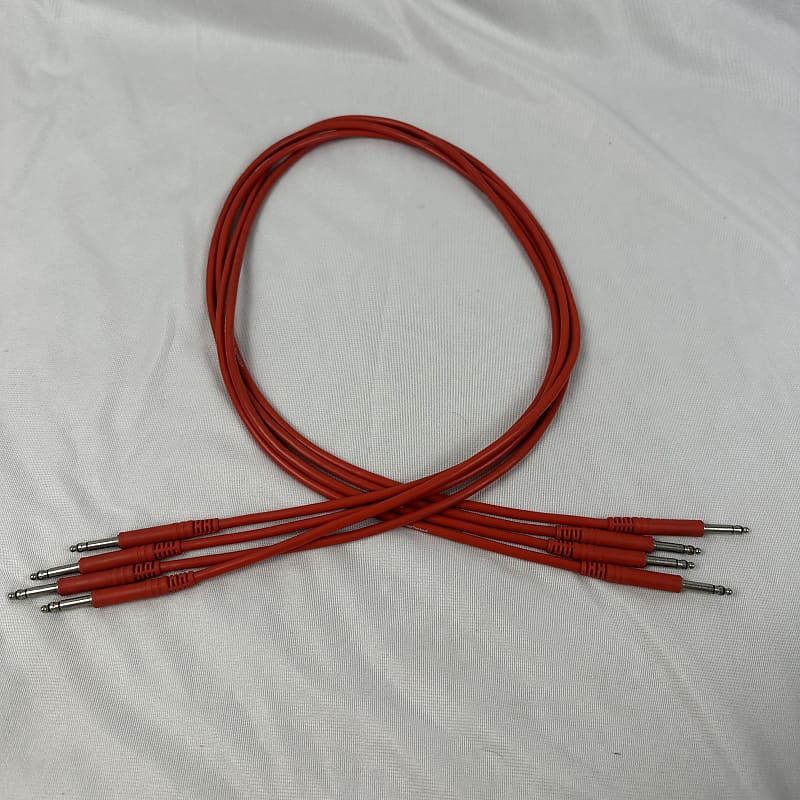 (4x) Whirlwind TT Bantam 3’ patch cables Red Great Shape | Reverb