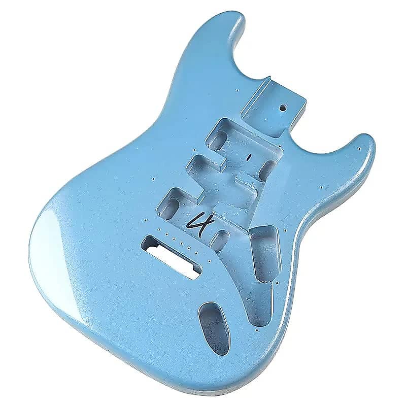Light Blue Poplar Wood Stratocaster Strat Style Guitar Body | Reverb