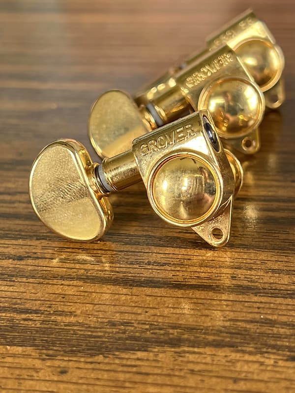 Grover 3x3 Tuners/Tuning Machine Heads - Gold | Reverb