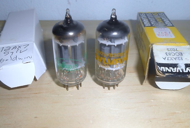 Sylvania 12AX7 Pair of Vintage tubes | Reverb