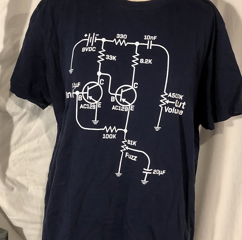 Fuzz Face Shirt Navy Blue XL | Reverb