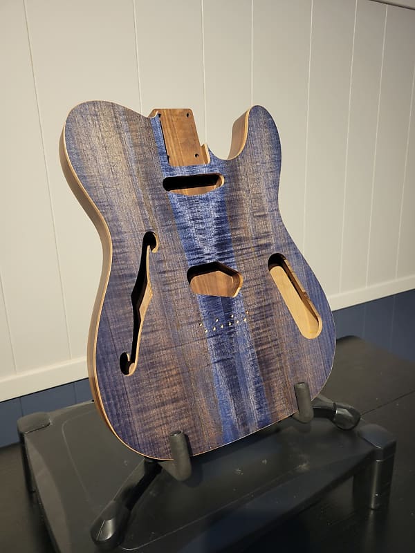 Thinline Telecaster Body 2024 - Blue Dye, Oil/Wax | Reverb Canada