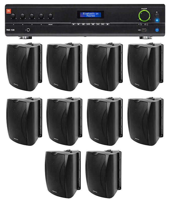 JBL VMA1120 Commercial/Restaurant 70v Mixer/Amplifier+(10) | Reverb