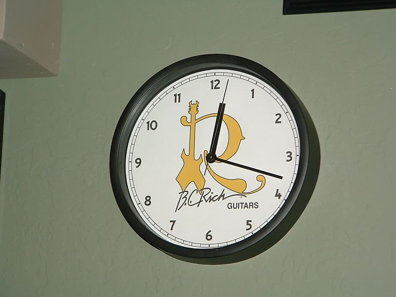 B.C.Rich Studio wall clock ...8.5" diameter...quartz | Reverb