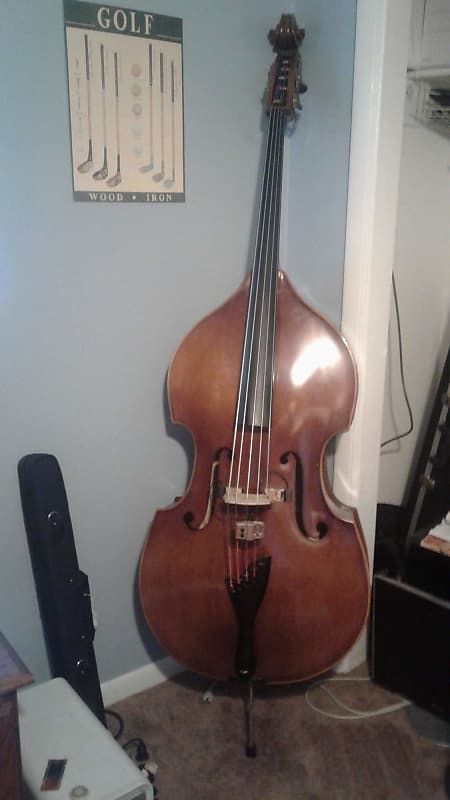 Solid Wood 5 String Bass/Upright Bass-Spruce Top-Maple Back | Reverb