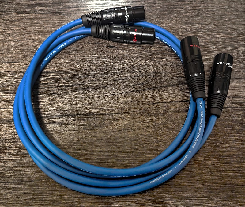 Wireworld Oasis 8 Interconnects 3' pair with stock XLR | Reverb