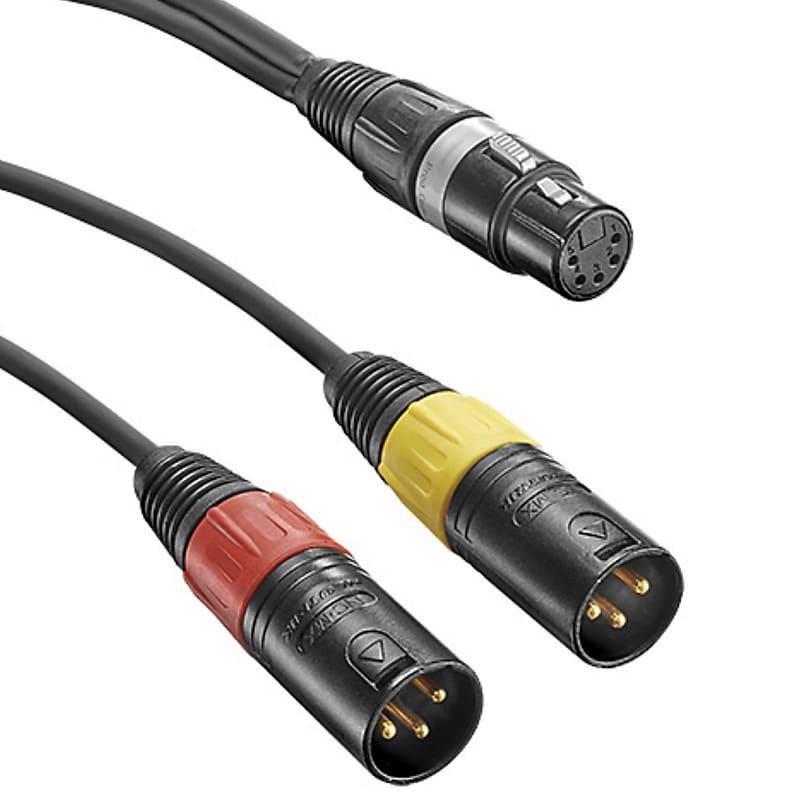 Neumann AC 20 Y-adapter Cable - XLR 5F to XLR3M | Reverb