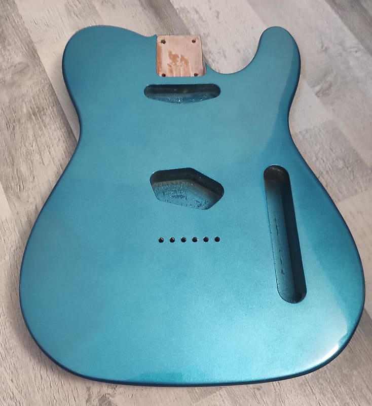 3 Pieces Telecaster Style Metallic Blue Varnish Alder Body - | Reverb