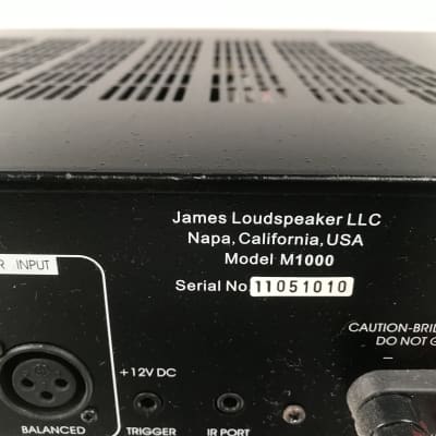 James Loudspeaker M1000 Subwoofer Amplifier | Reverb