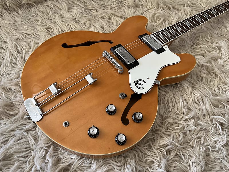1998 Epiphone Riviera NA Natural Mini Humbuckers MIK Peerless | Reverb