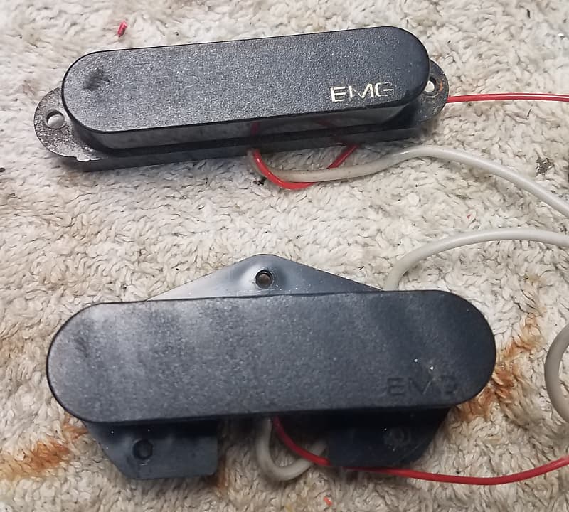 EMG Fender Telecaster single coil pick up set 1986 Black | Reverb