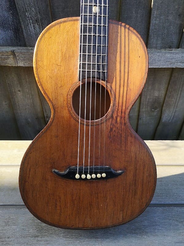 Rare Vintage Parlour Slim waste Guitar - Over 100 Years old . | Reverb