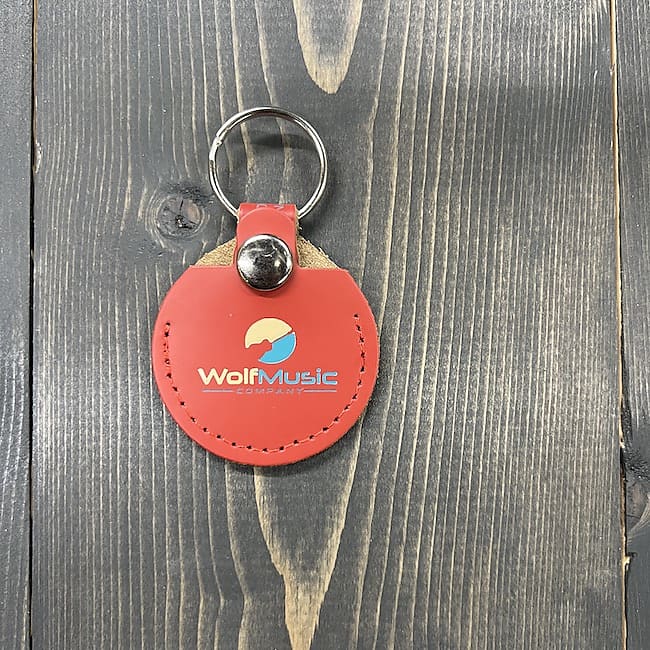 Levy's Double-Sided Leather Key Fob/Pickholder - Red | Reverb