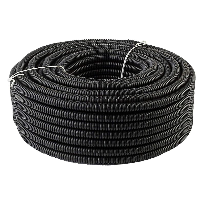 1" Split Wire Loom Tubing (Polyethylene) - 50FT - Black | Reverb