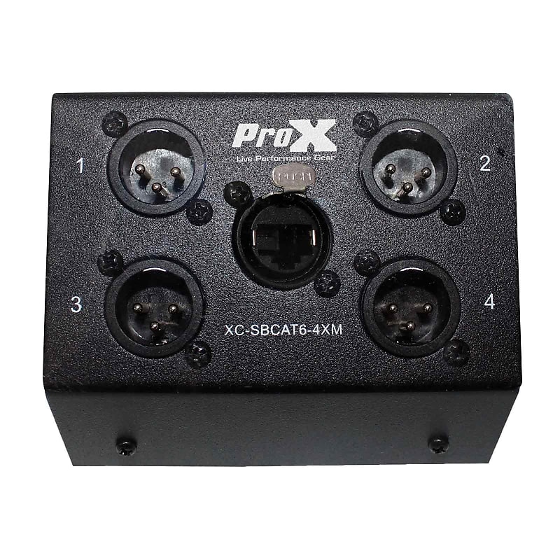 ProX 4 Channel XLR Male over CAT-5/CAT-6 Portable Snake Box | Reverb