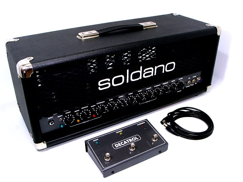 Soldano Decatone 100 Watt 3 Channel Amp Head Black Superb - | Reverb