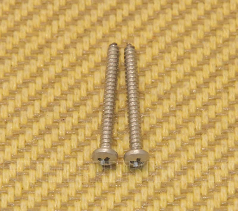 GS-0375-005 (2) Stainless Tele Guitar Neck Pickup Screws | Reverb