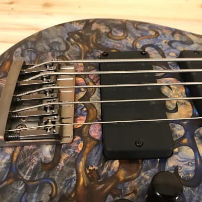 Alpher Mako Elite 5 String Bass 33" - Crazy Buckeye Burl & | Reverb