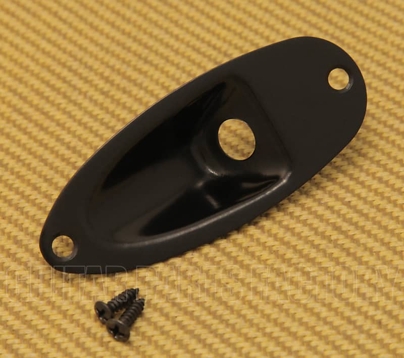 ESJP-B Black Jackplate Jack Plate For Strat Stratocaster | Reverb
