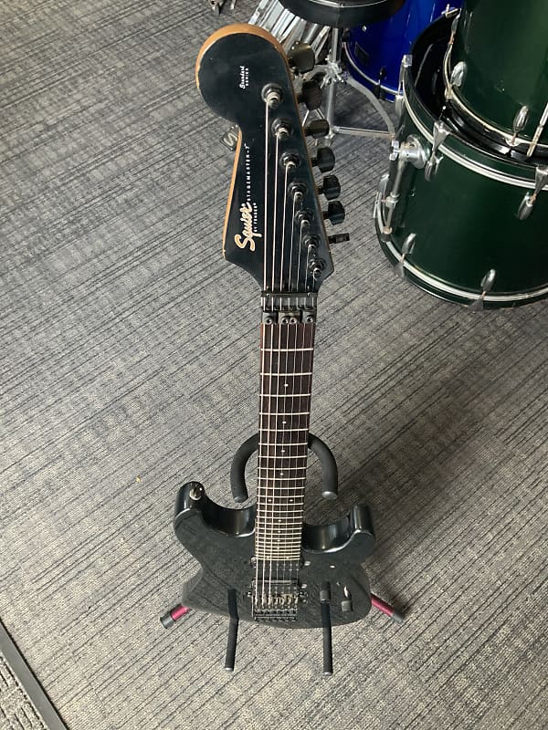 Fender Stagemaster 7 string Black sparkle guitar | Reverb