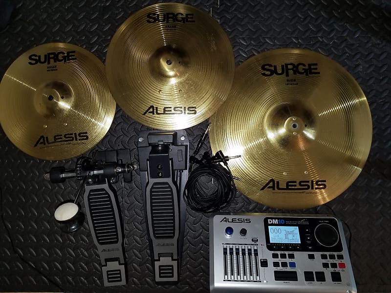 Alesis Dm10 Module Pedals Surge Metal Trigger Cymbals | Reverb