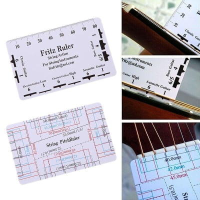 Generic Fritz Ruler Guitar Bass String Action Gauge Ruler | Reverb
