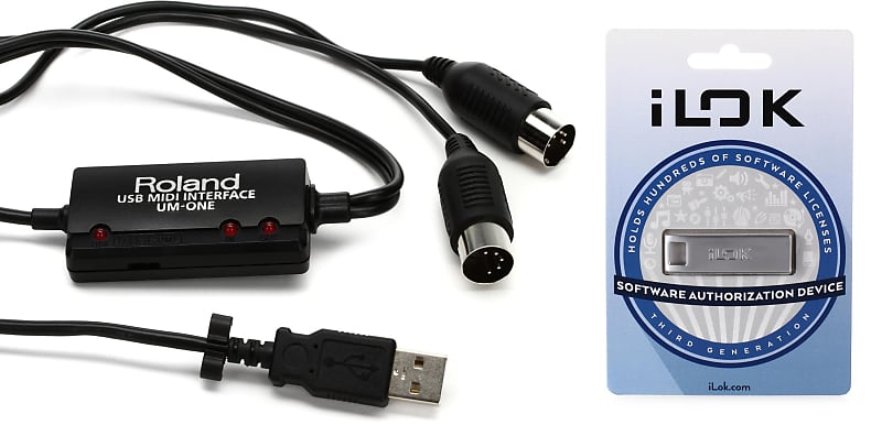 Roland UM-ONE mk2 USB MIDI Interface Bundle with PACE iLok | Reverb