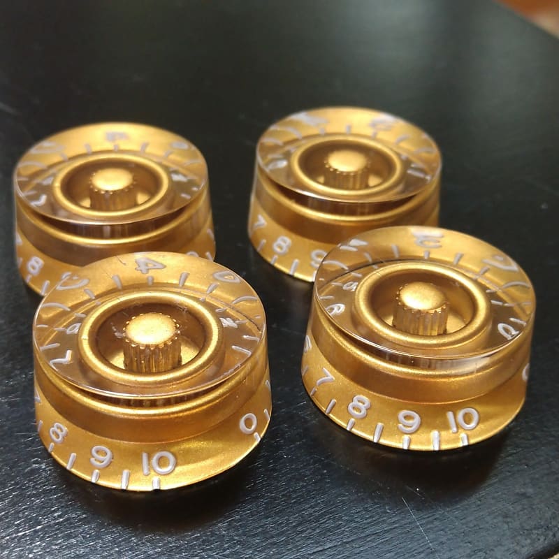 Gibson Speed Knobs, Vintage, Gold, Set Of 4 | Reverb