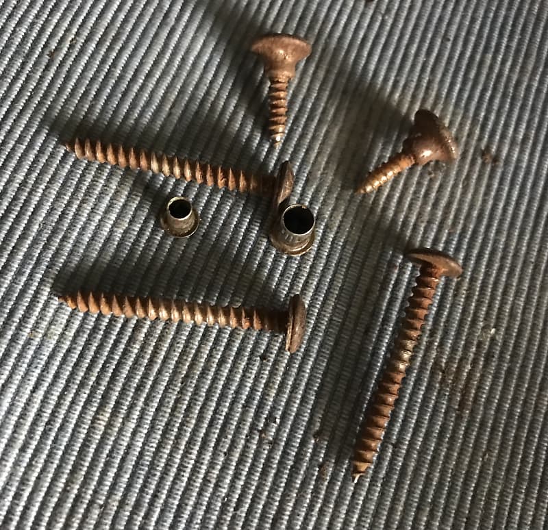 Silvertone/Danelectro Old Parts - Screws, Buttons, Ferrules | Reverb