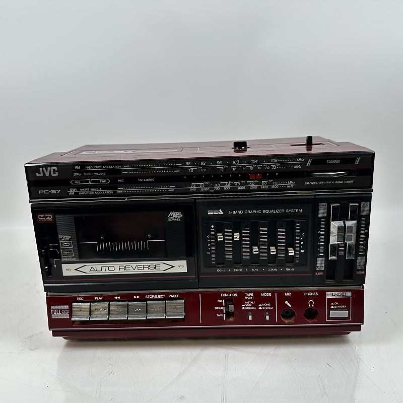 Vintage 1980s JVC PC-37J Boombox Cassette, No Speakers, Tuner | Reverb