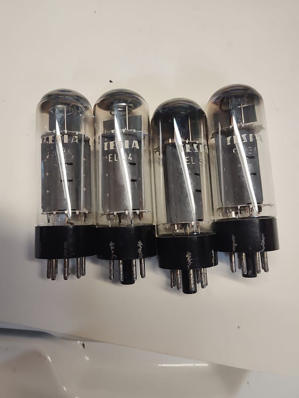 NOS Tesla EL34 matched Quad tested | Reverb
