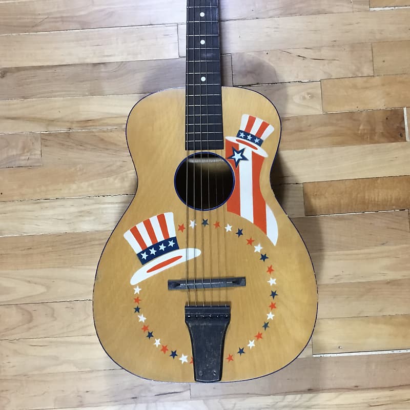 Harmony Stencil Guitar "Uncle Sam" | Reverb
